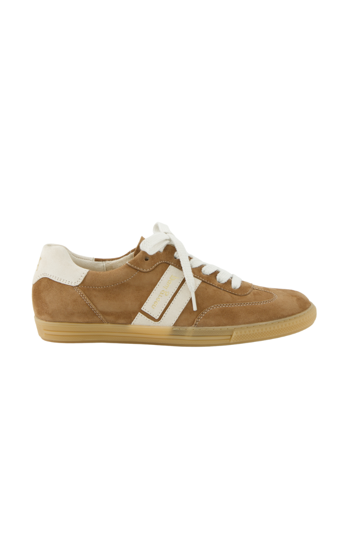 Paul Green Brown/Off White Suede Trainers – Jude Law Boutique