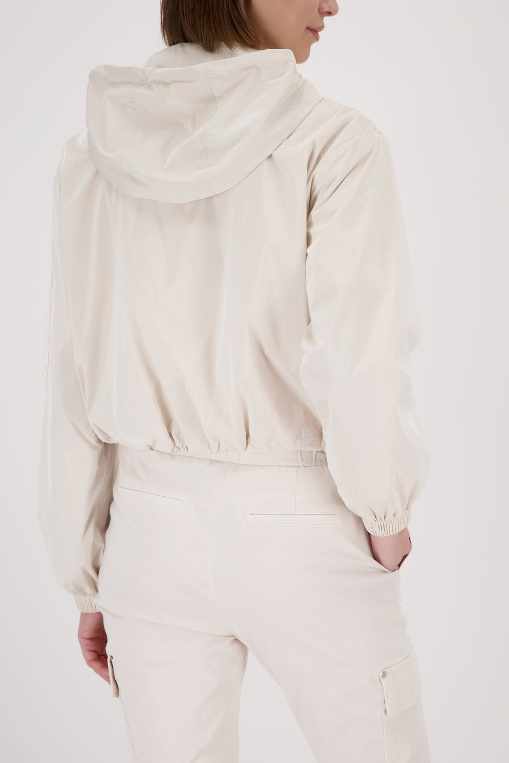 Monari Champagne Beige Hooded Shell Jacket – Jude Law Boutique