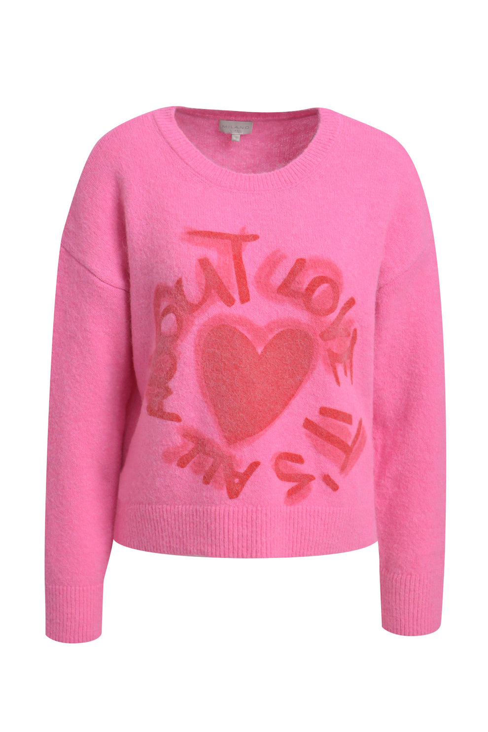 Milano Pink/Red Heart Print Jumper – Jude Law Boutique